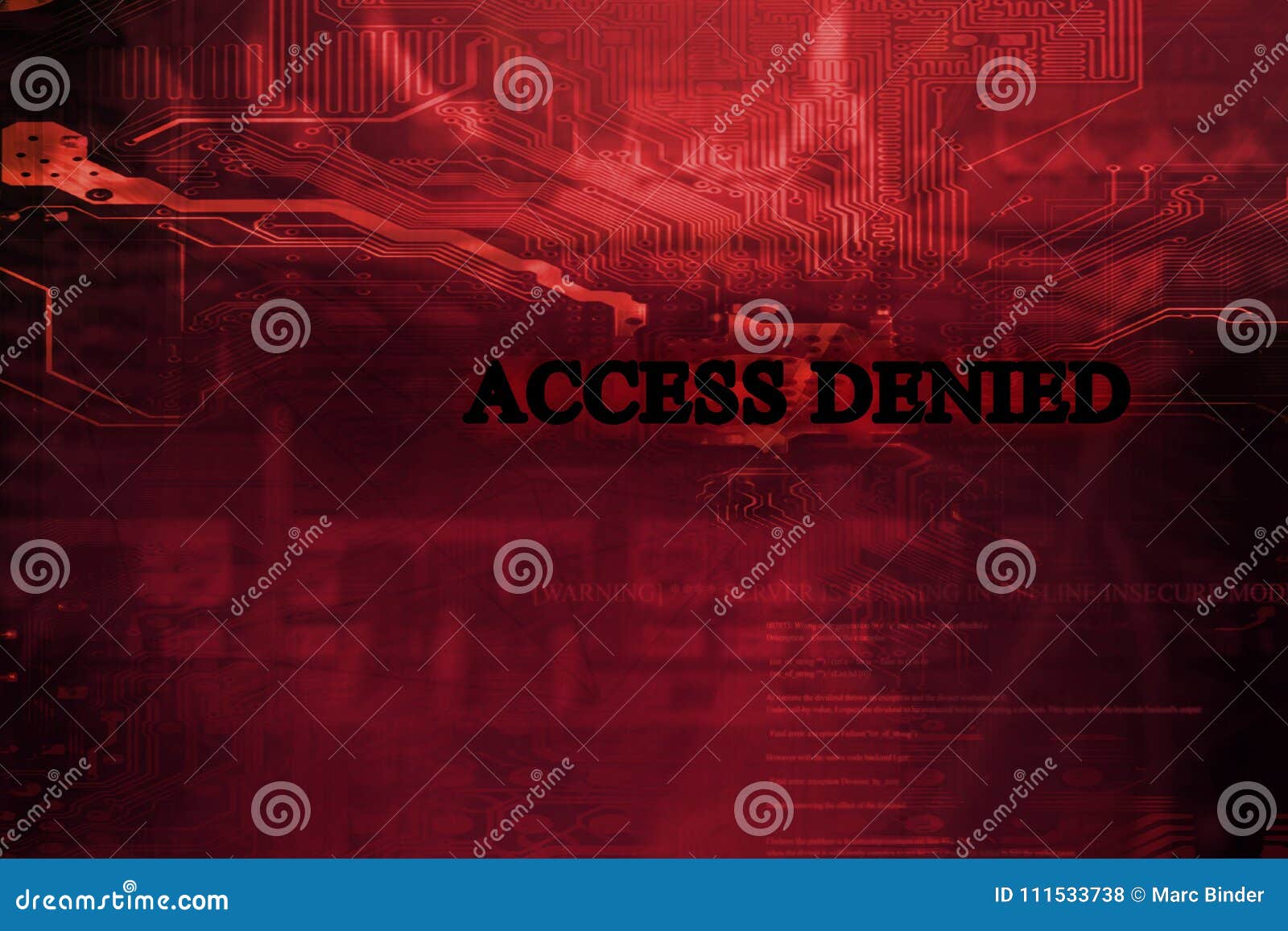 `Access Denied` at Computer System Screen Stock Illustration ...