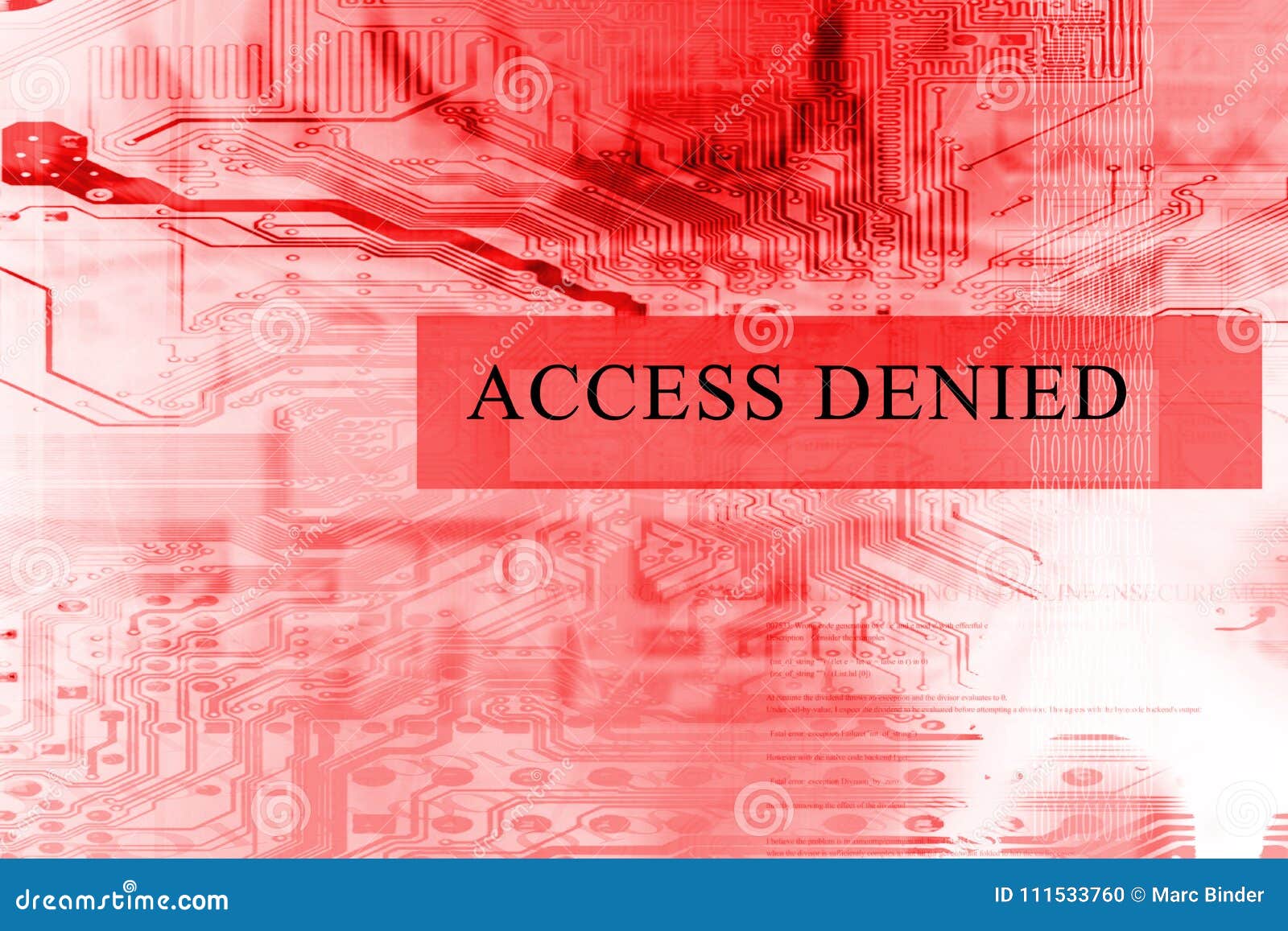 `Access Denied` at Computer System Screen Stock Illustration ...