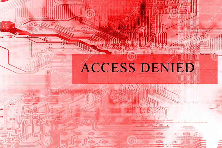 `Access Denied` at Computer System Screen Stock Illustration ...