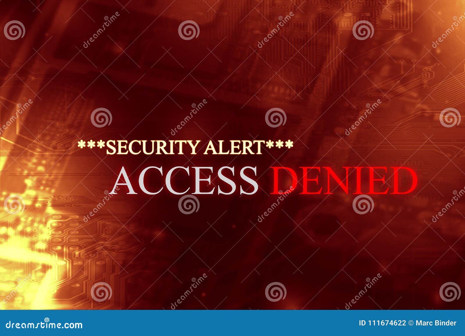 `Access Denied` at Computer System Screen Stock Illustration ...