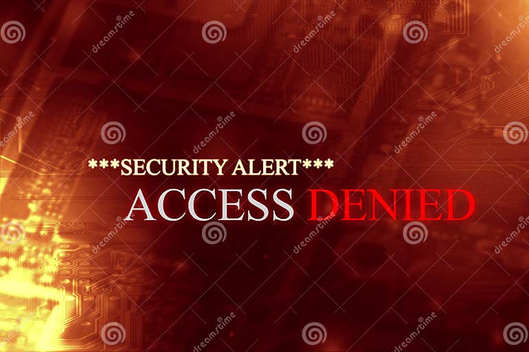 `Access Denied` at Computer System Screen Stock Illustration ...
