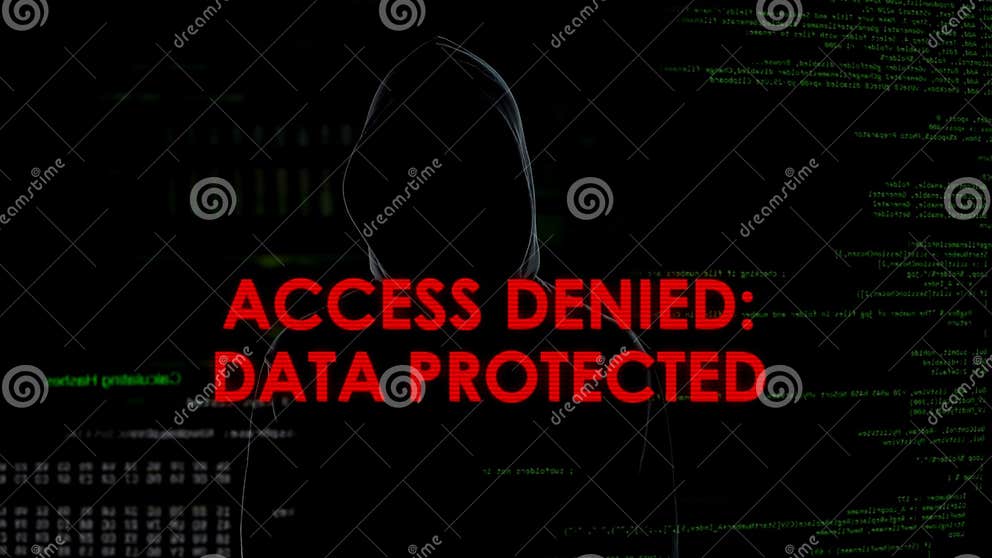 Access Denied Data Protected, Unsuccessful Hacking Attempt on Server ...