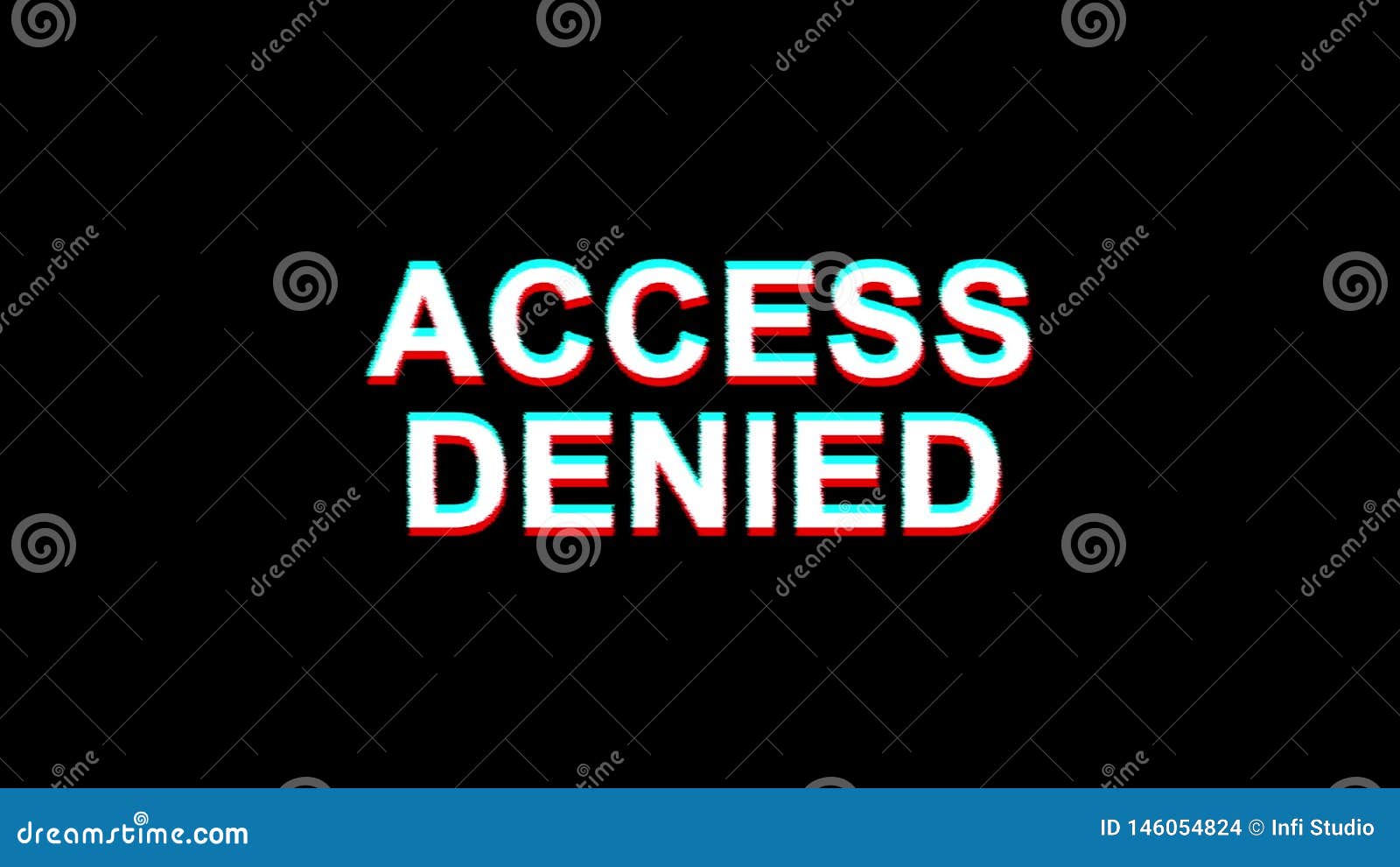 Access Denied Glitch Effect Text Digital TV Distortion 4K Loop ...