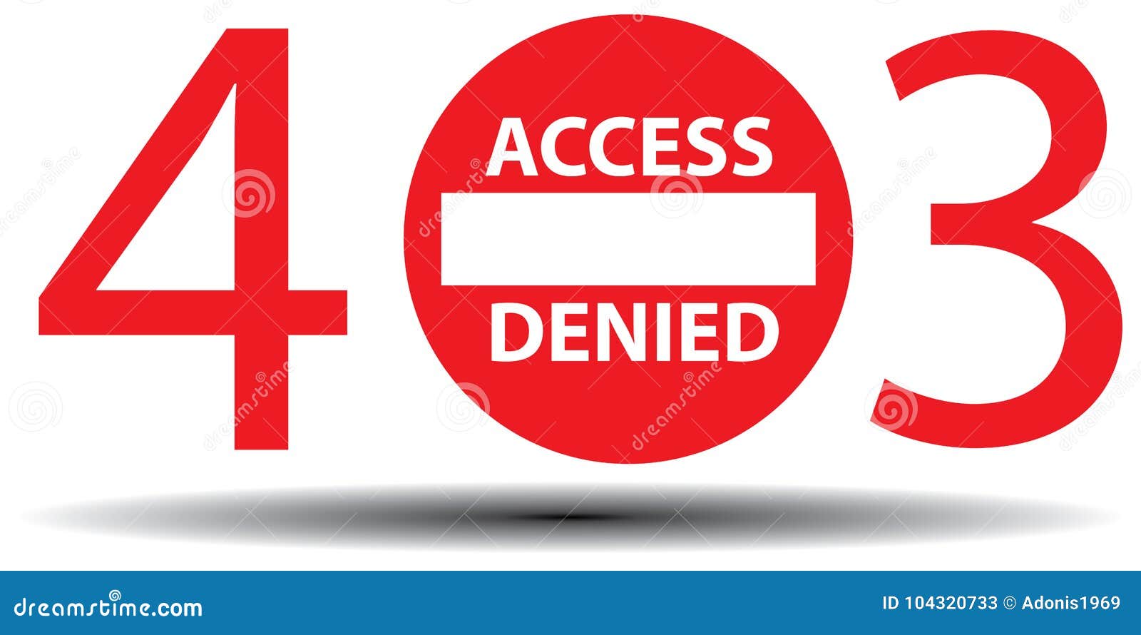 Access denied stock vector. Illustration of icon, response - 104320733