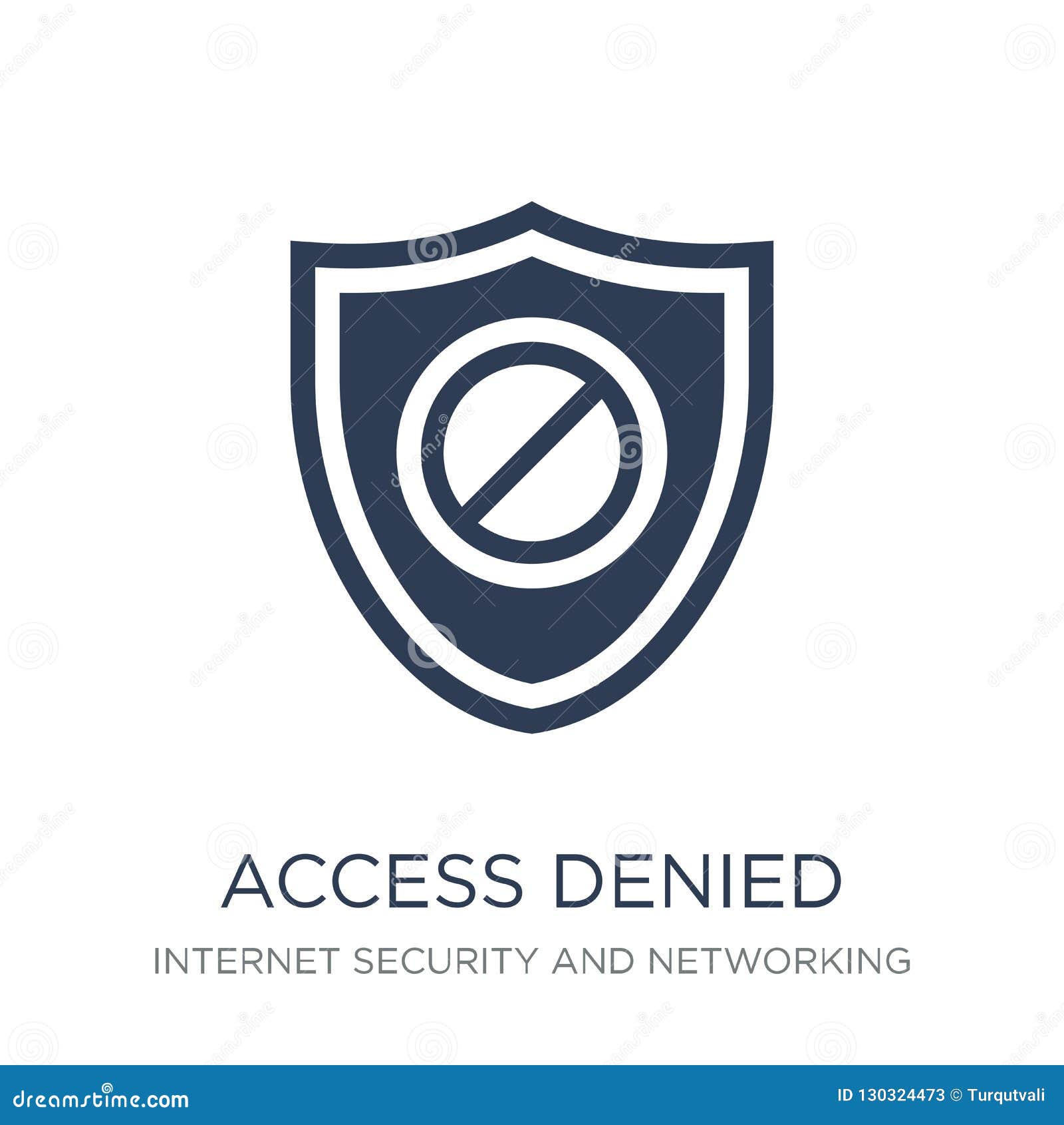Access Denied Icon. Trendy Flat Vector Access Denied Icon on White ...