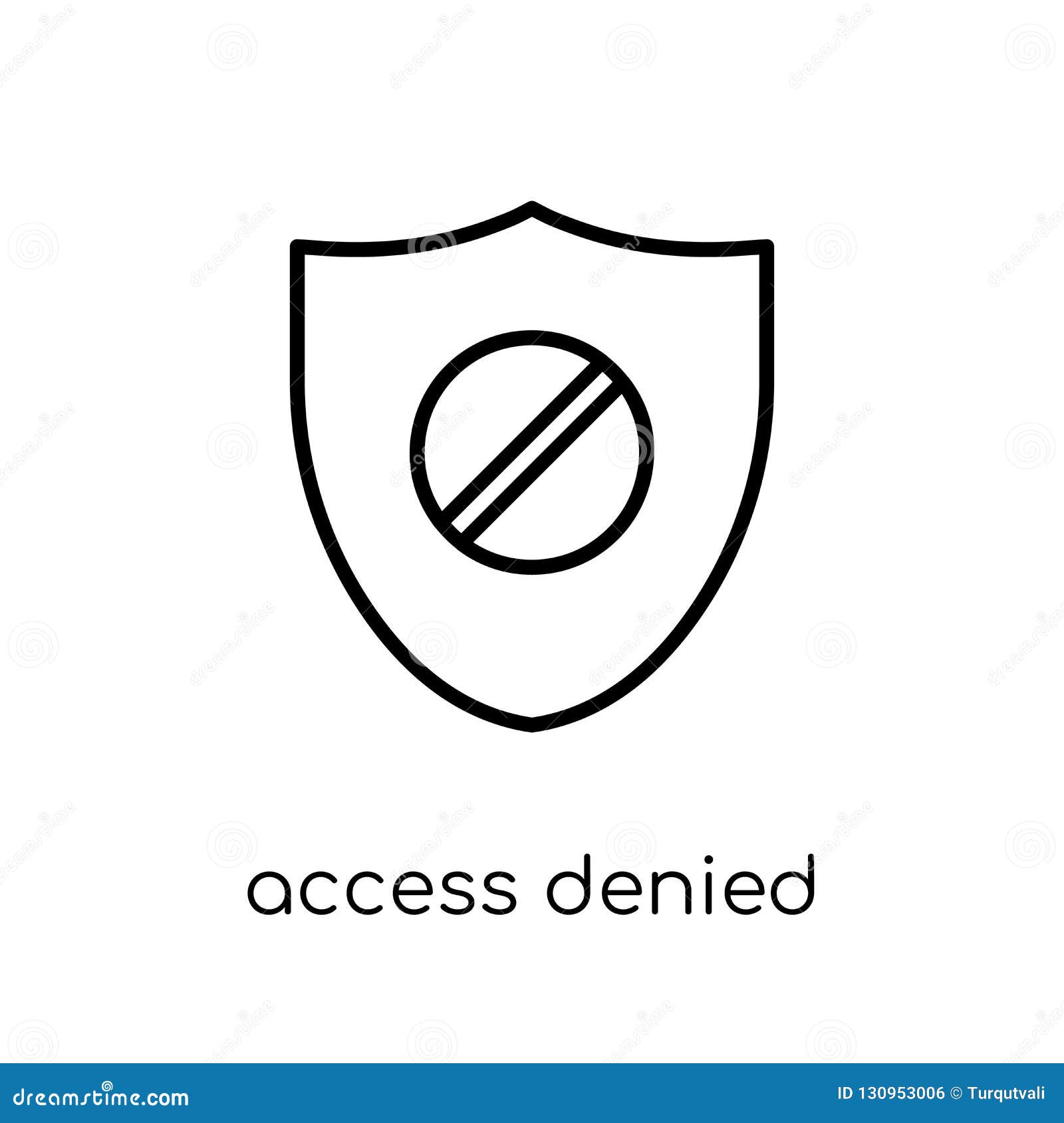 Access Denied Icon. Trendy Modern Flat Linear Vector Access Denied Icon ...