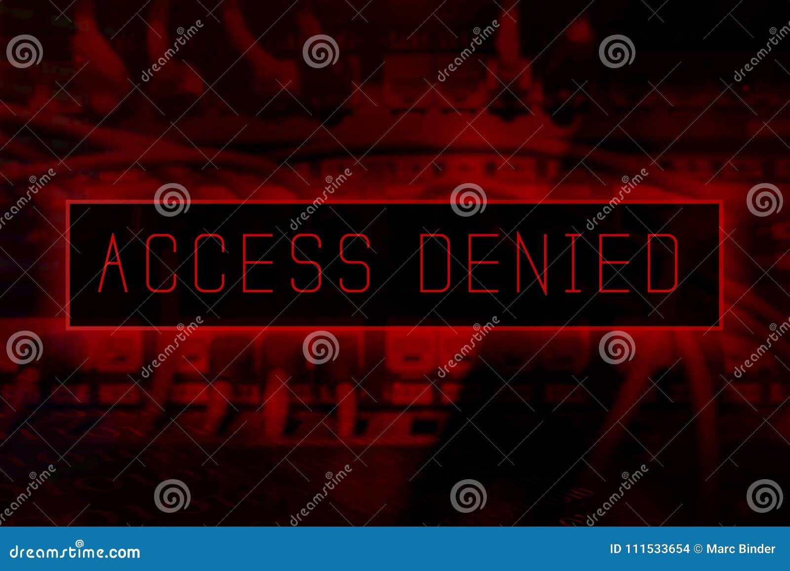 `Access Denied` at Computer System Screen Stock Illustration ...