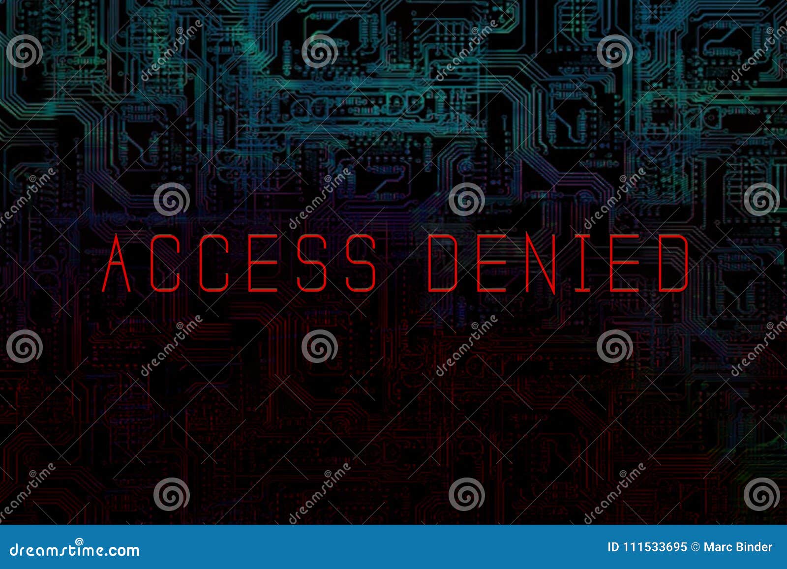 `Access Denied` at Computer System Screen Stock Illustration ...