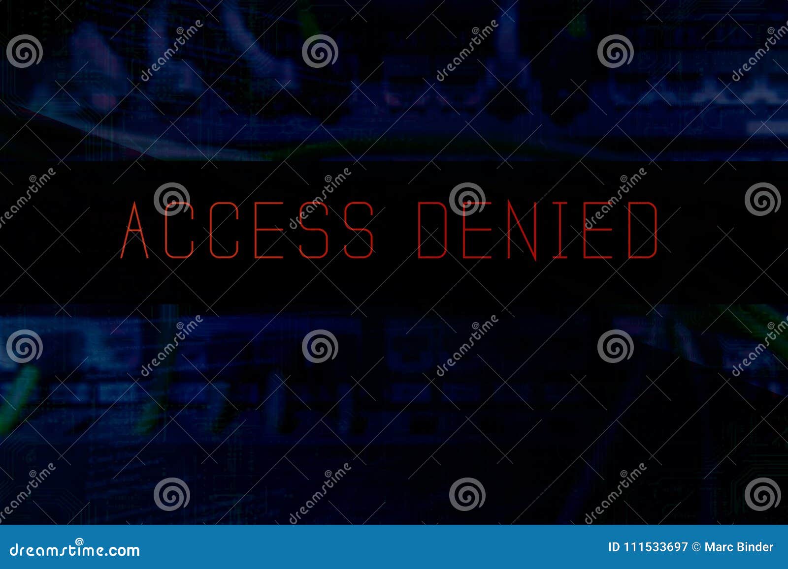 `Access Denied` at Computer System Screen Stock Illustration ...