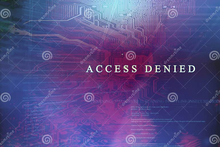 `Access Denied` at Computer System Screen Stock Illustration ...