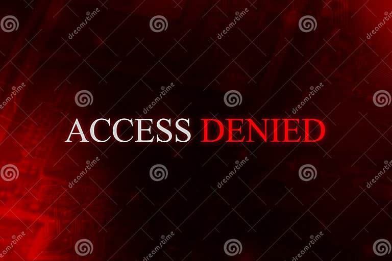 `Access Denied` at Computer System Screen Stock Illustration ...