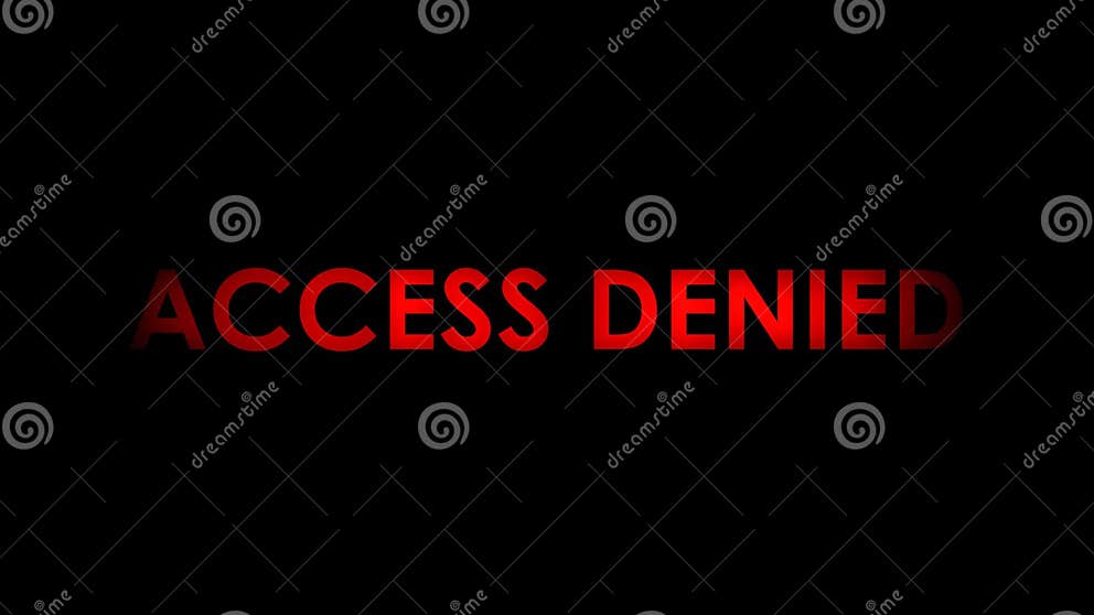 Access Denied Red Message Text Stock Illustration - Illustration of ...