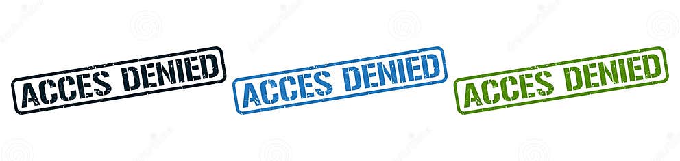 Access Denied Rubber Stamp Around Grunje On White Background Access