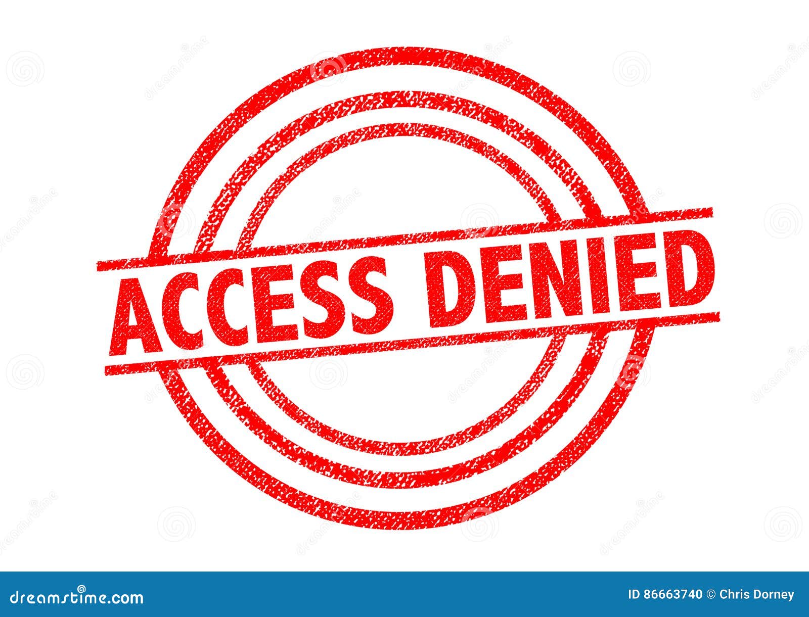 Denied Rubber Stamp With Cross In Red Square Frame With Border. Grunge ...