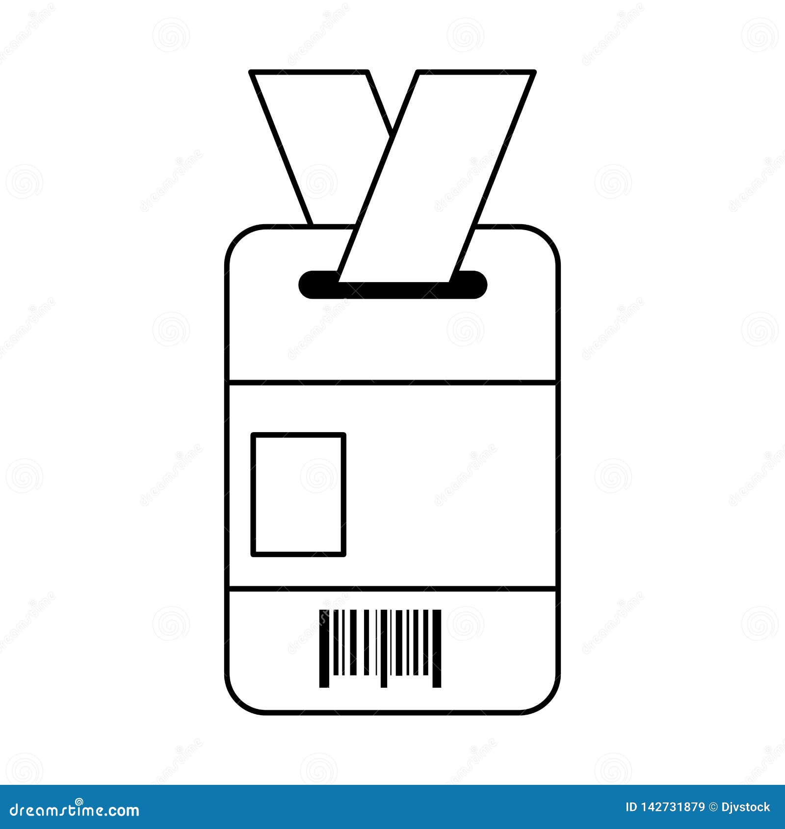 Access Document with Bar Code Stock Vector - Illustration of cardholder ...
