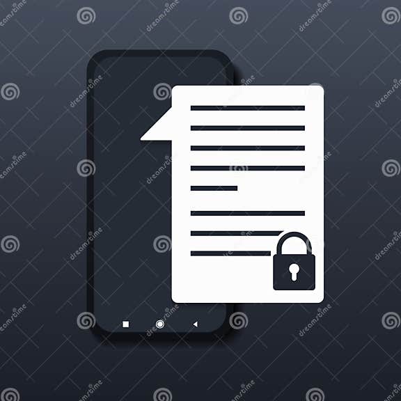 Access Document Files Locked on the Smartphone. Confidential Documents ...