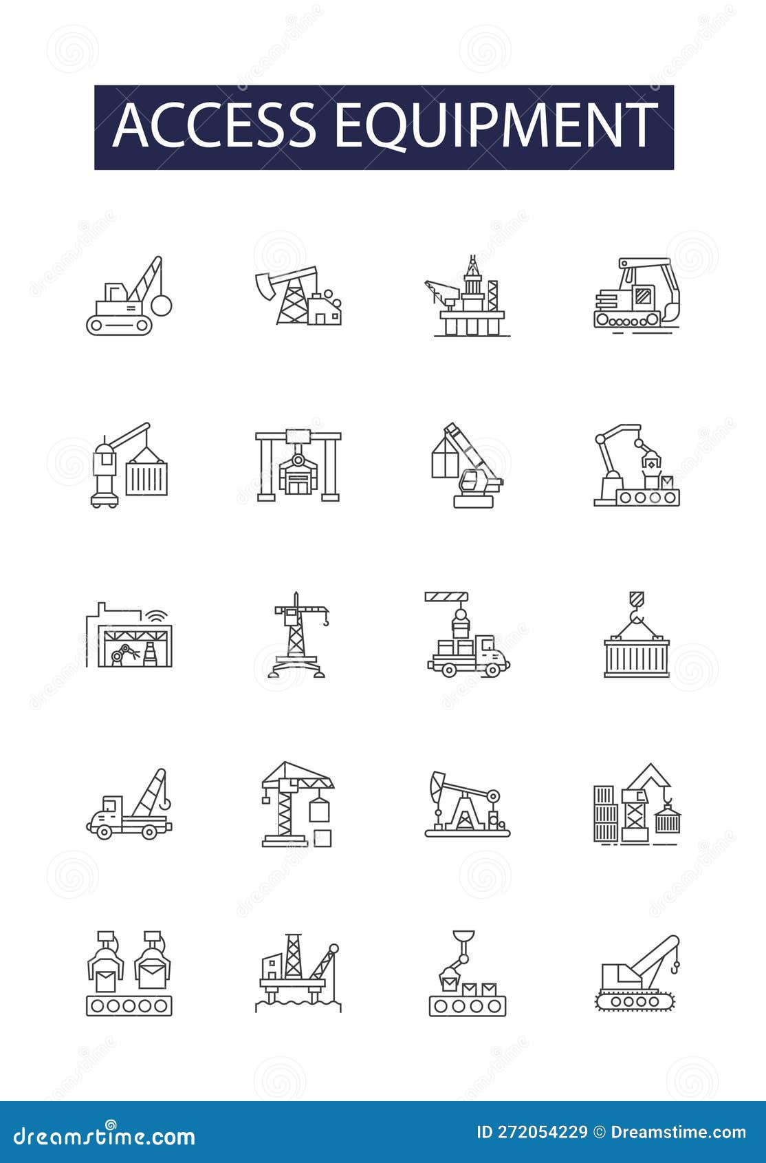 Access Equipment Line Vector Icons and Signs. Access, Technology ...