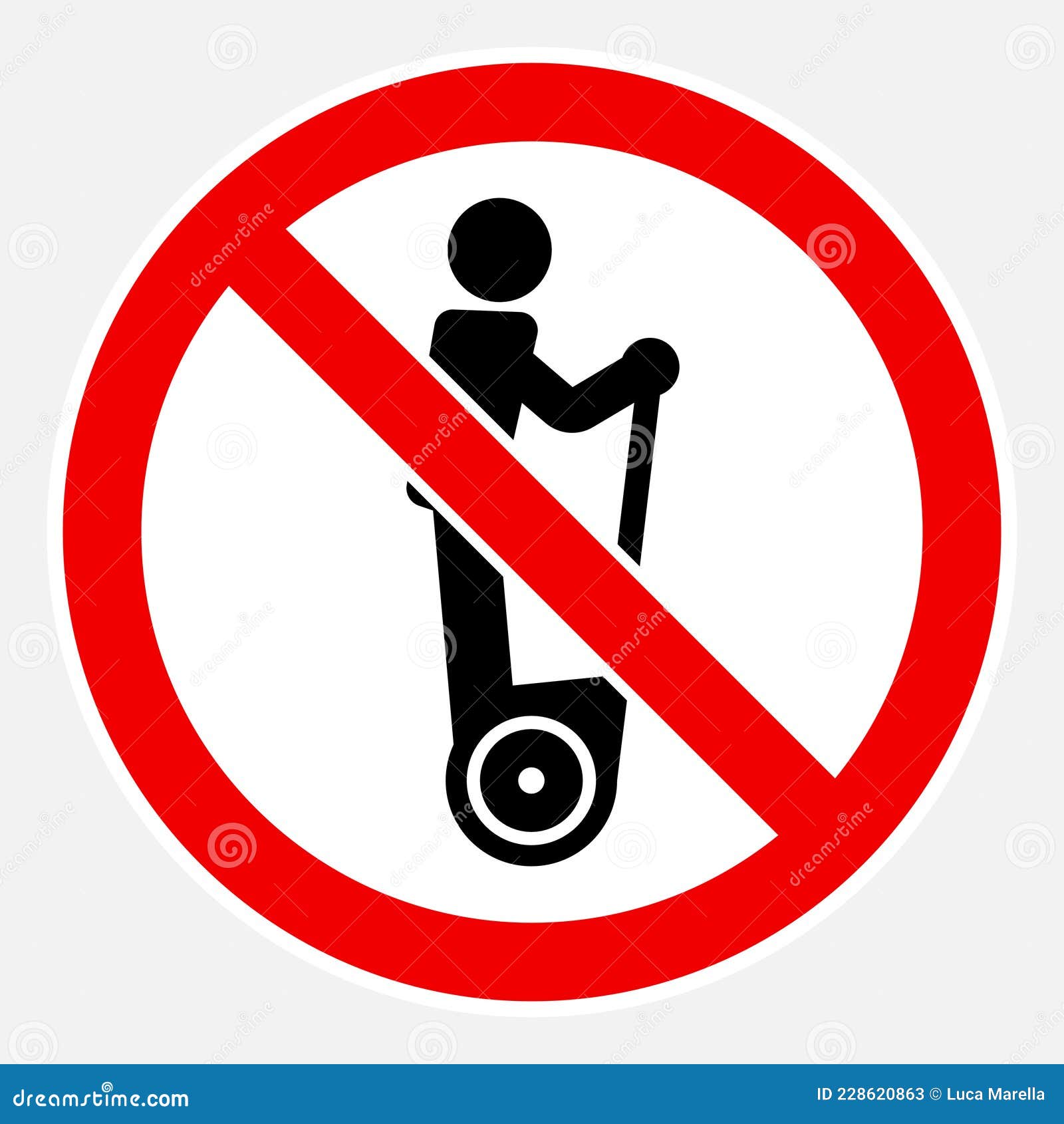 Not Allowed Hoverboard Sign. Electrical Hover Board Restriction Black ...