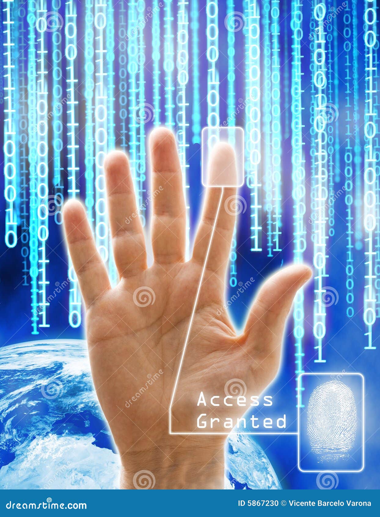 Access granted stock photo. Image of hand, code, protect - 5867230