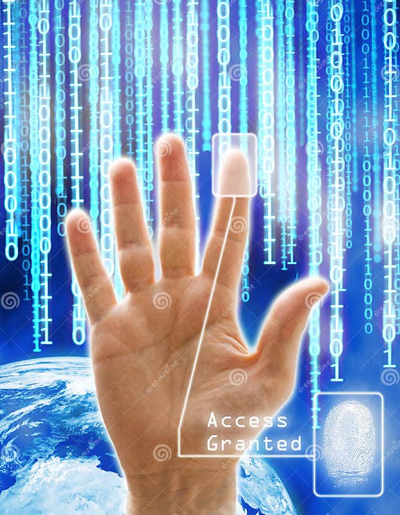 Access granted stock photo. Image of hand, code, protect - 5867230