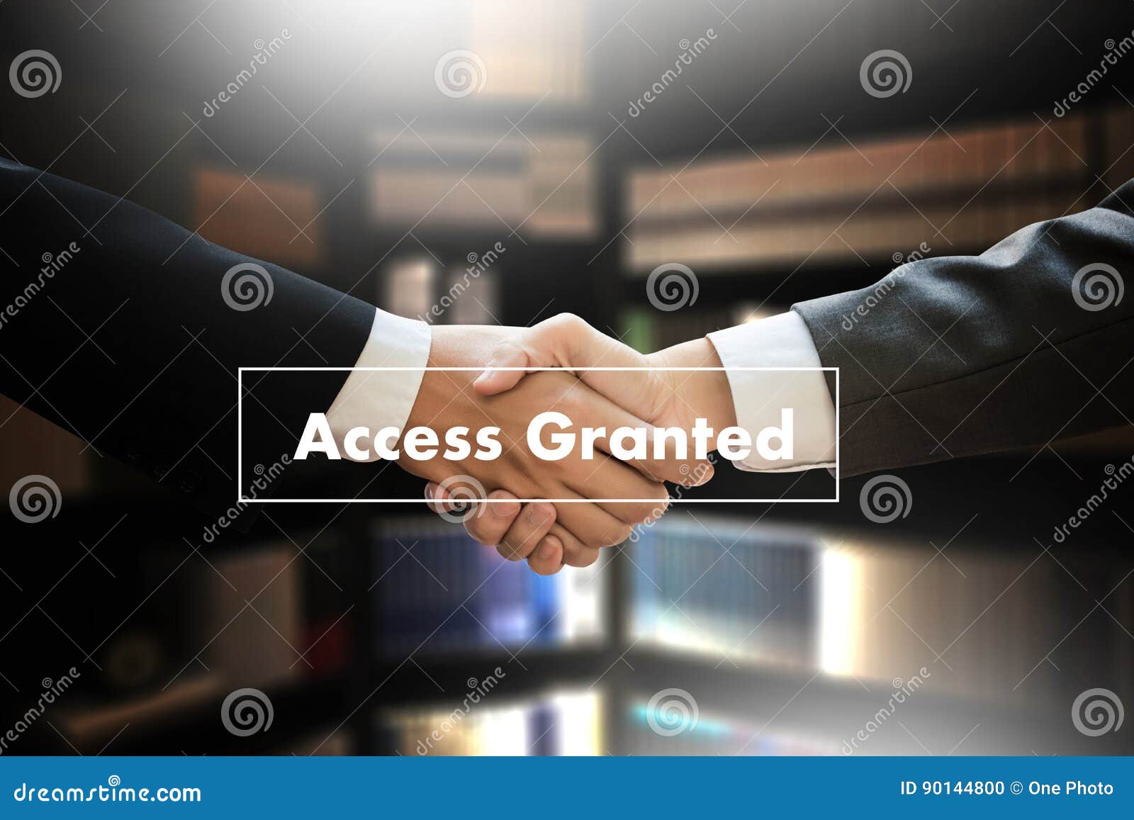 Access Granted Anytime Available Businessman Working at Office D Stock ...
