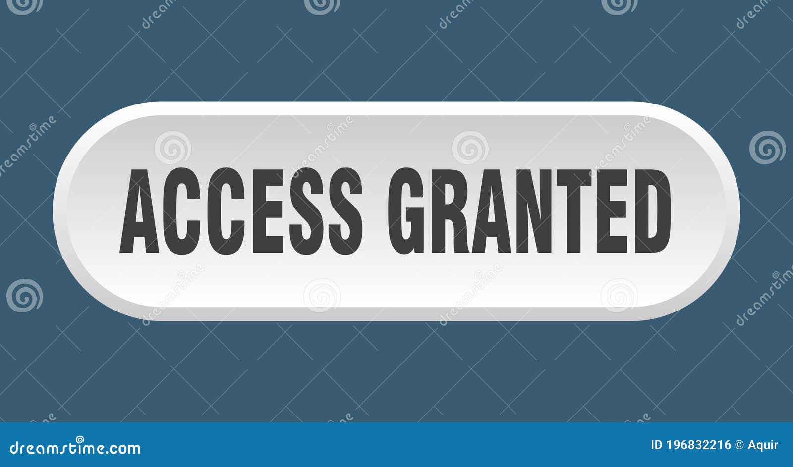 Access Granted Button. Rounded Sign on White Background Stock Vector ...