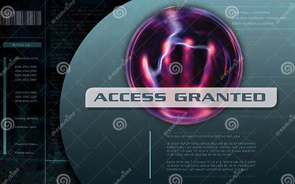 Access Granted Computer Screen Stock Illustration - Illustration of ...