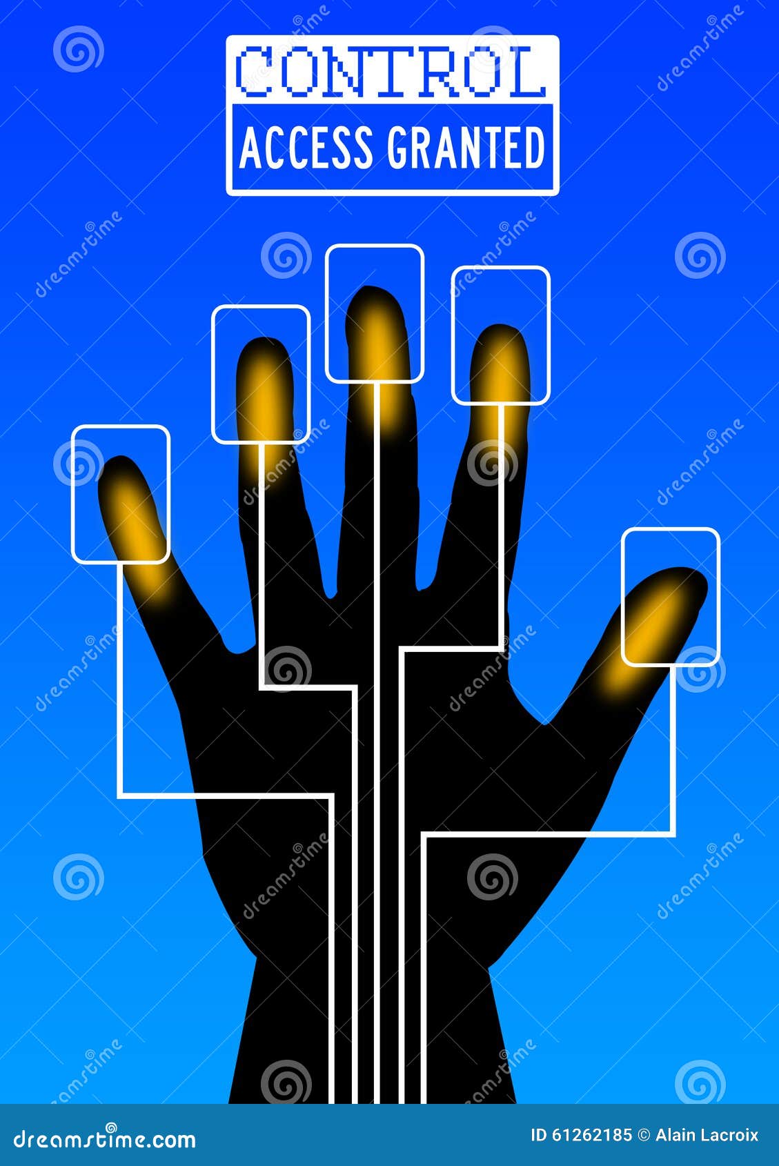 Access granted stock illustration. Illustration of lock - 61262185