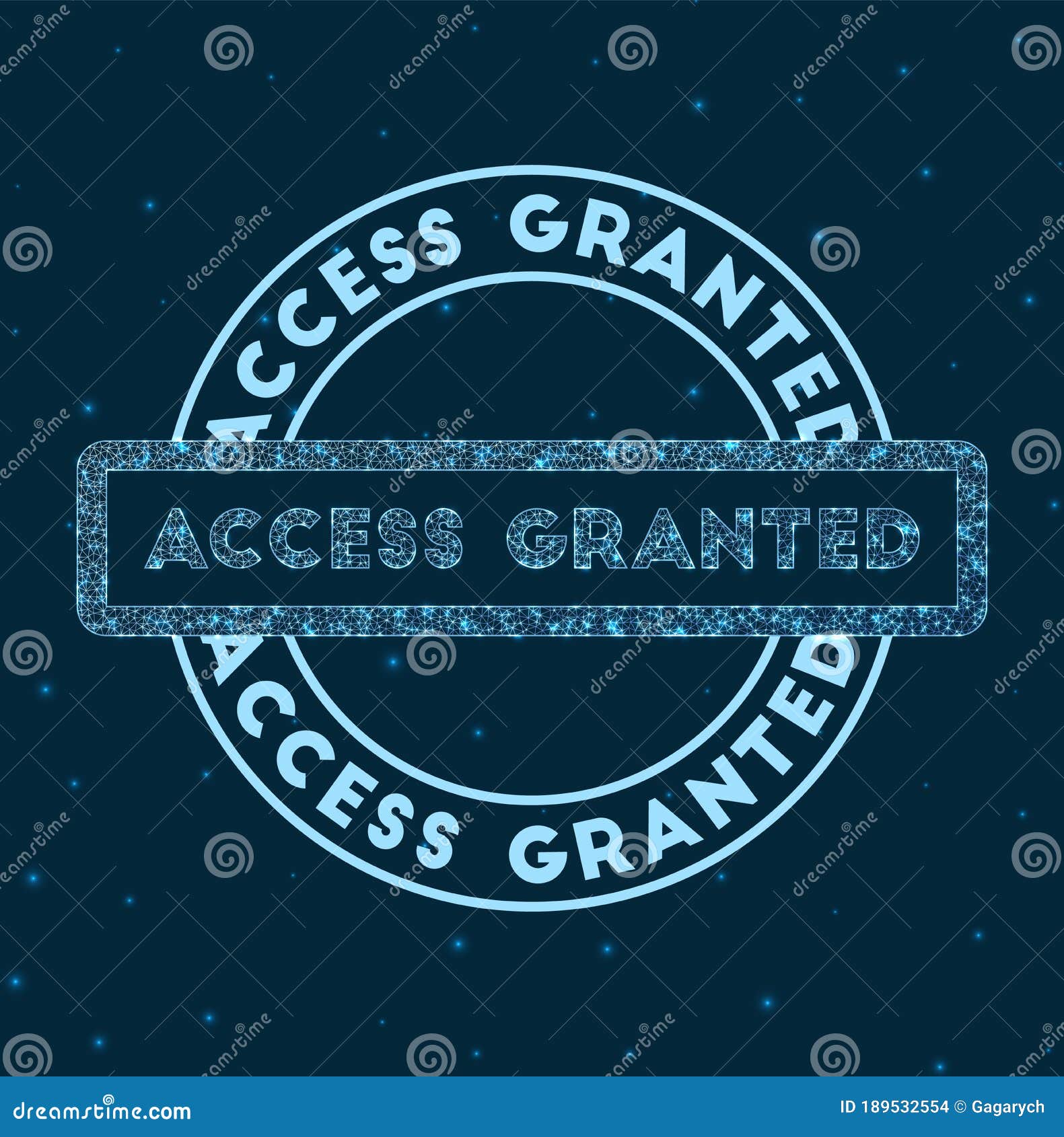 Access granted. stock vector. Illustration of futuristic - 189532554