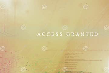 `Access Granted` at Computer System Screen Stock Illustration ...