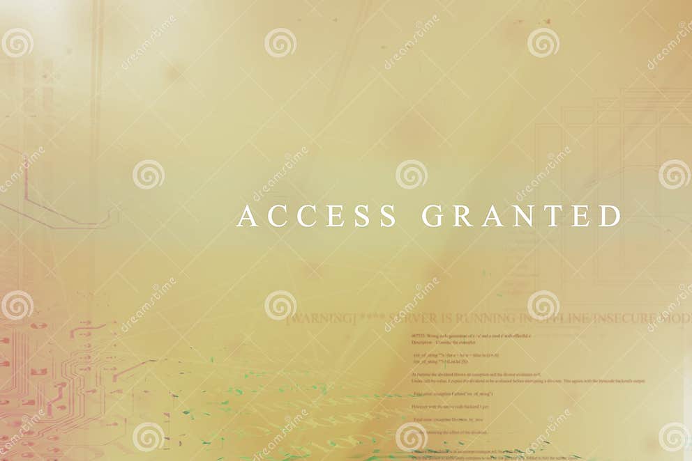 `Access Granted` at Computer System Screen Stock Illustration ...