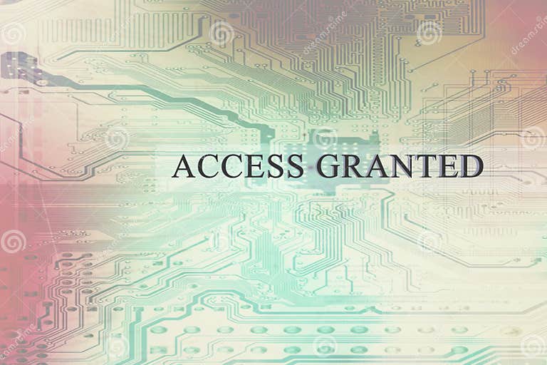 `Access Granted` at Computer System Screen Stock Illustration ...