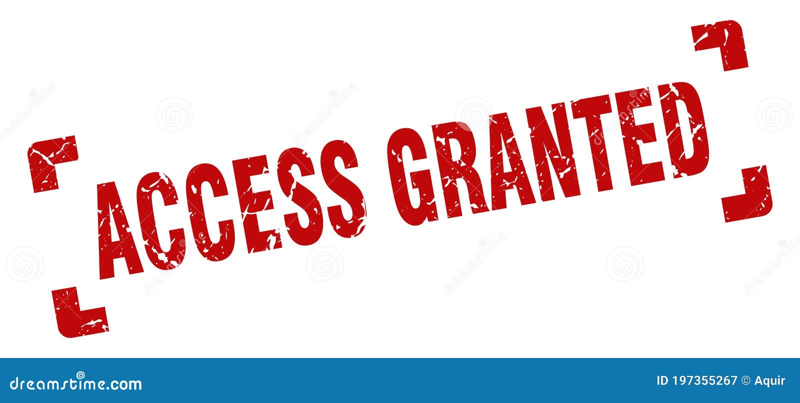 Access Granted Stamp. Square Grunge Sign Isolated on White Background ...