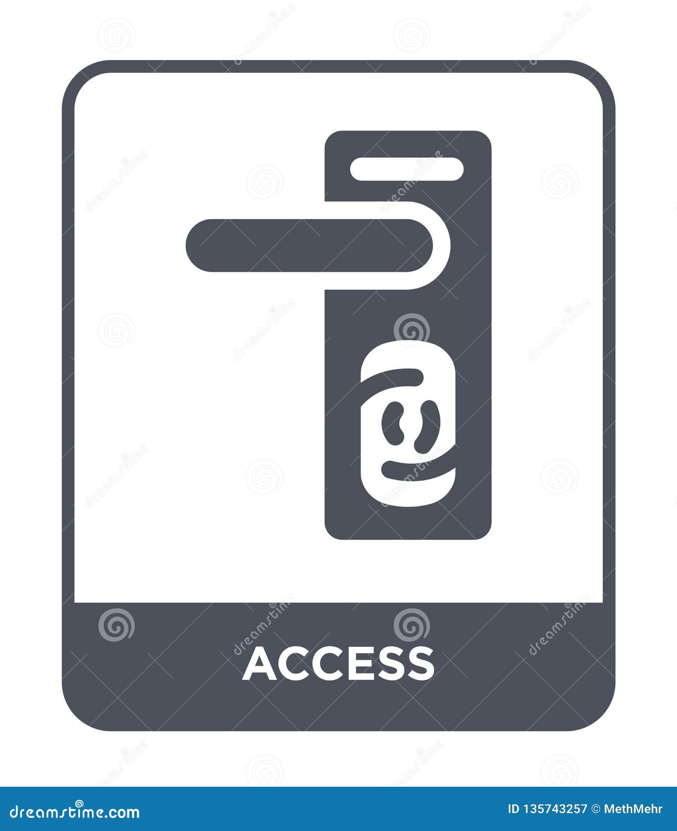 Access Icon in Trendy Design Style. Access Icon Isolated on White ...