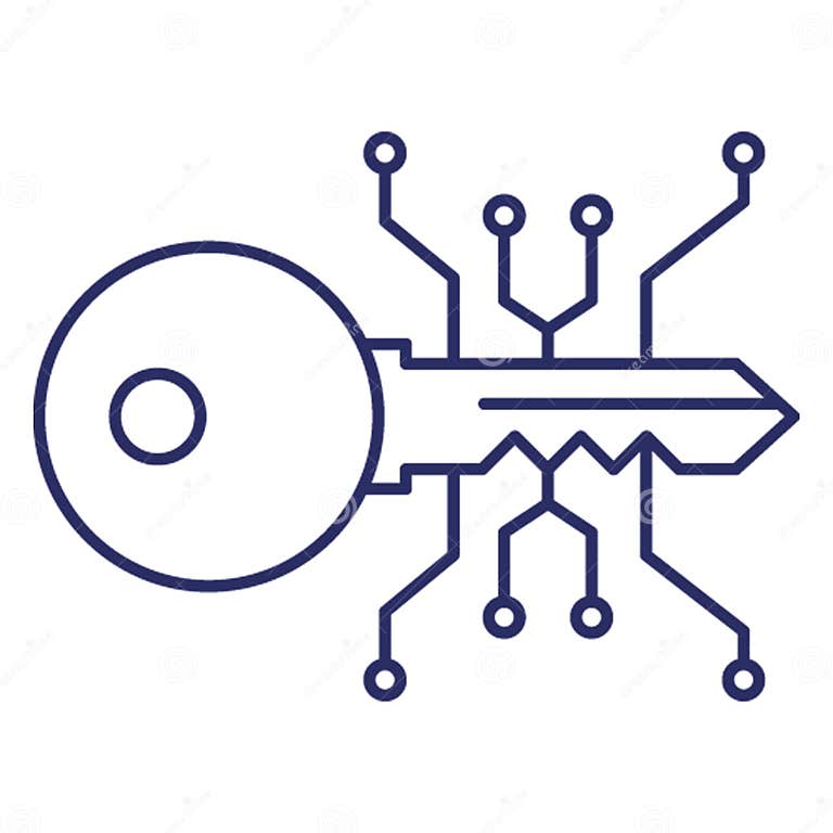 Access Key, Cyber Key Vector Icon Which Can Easily Modify or Edit Stock ...