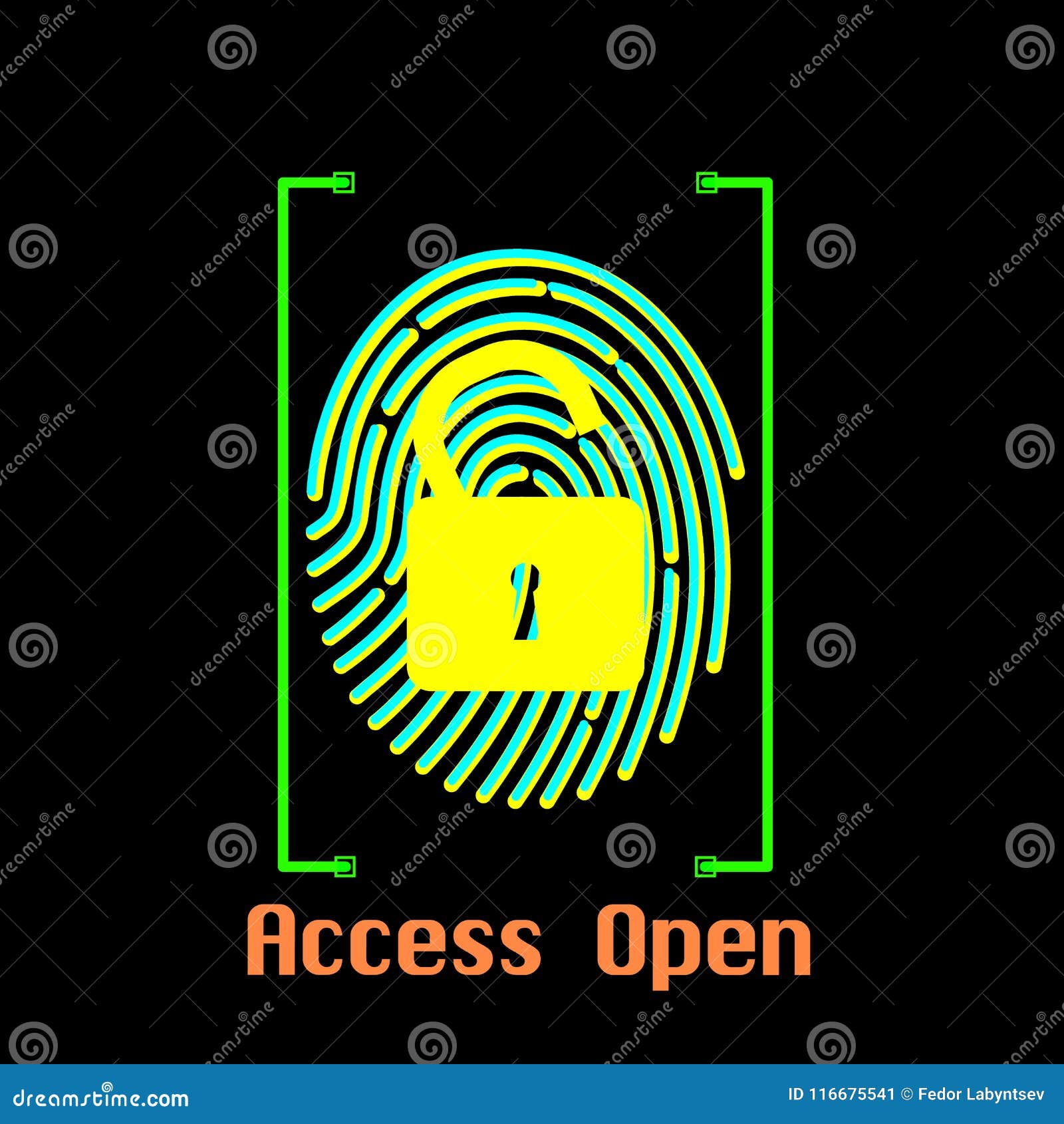 Access open. stock vector. Illustration of data, identity - 116675541