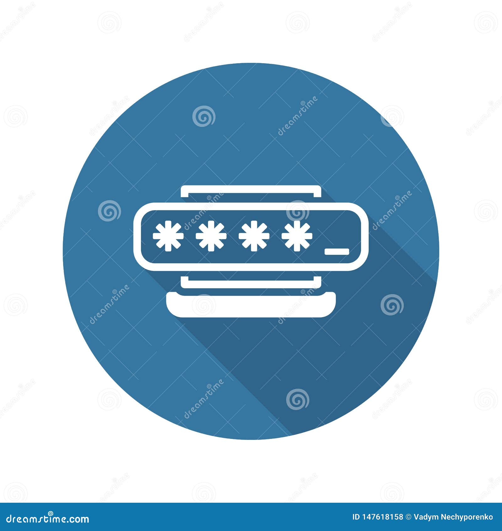 Access Password Icon. Flat Design Stock Illustration - Illustration of ...