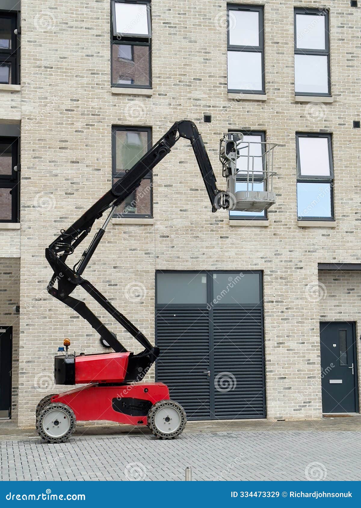 Access Platform Equipment Powered Lift at Newly Completed Building ...