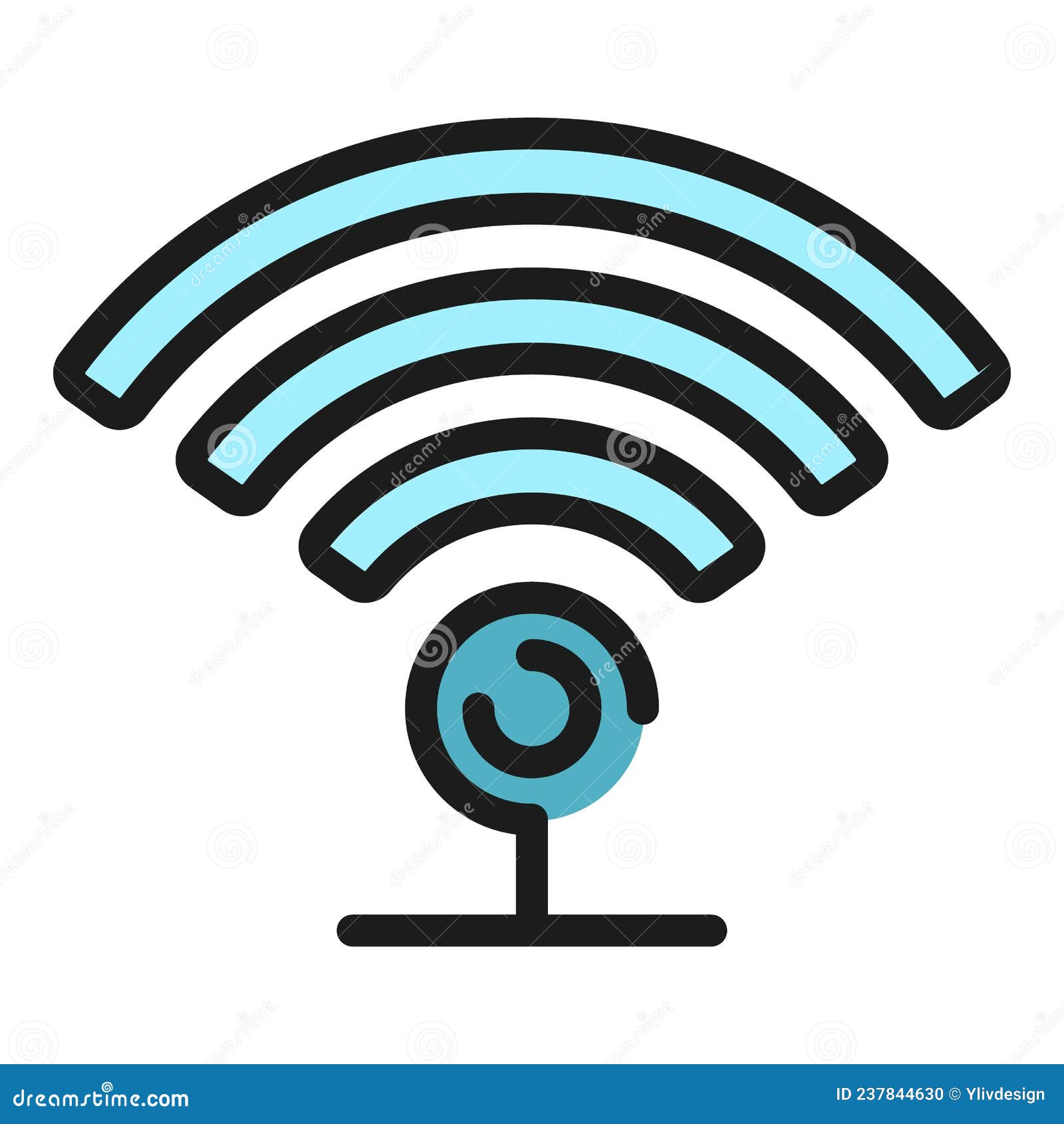 Access Point Icon Color Outline Vector Stock Vector - Illustration of ...