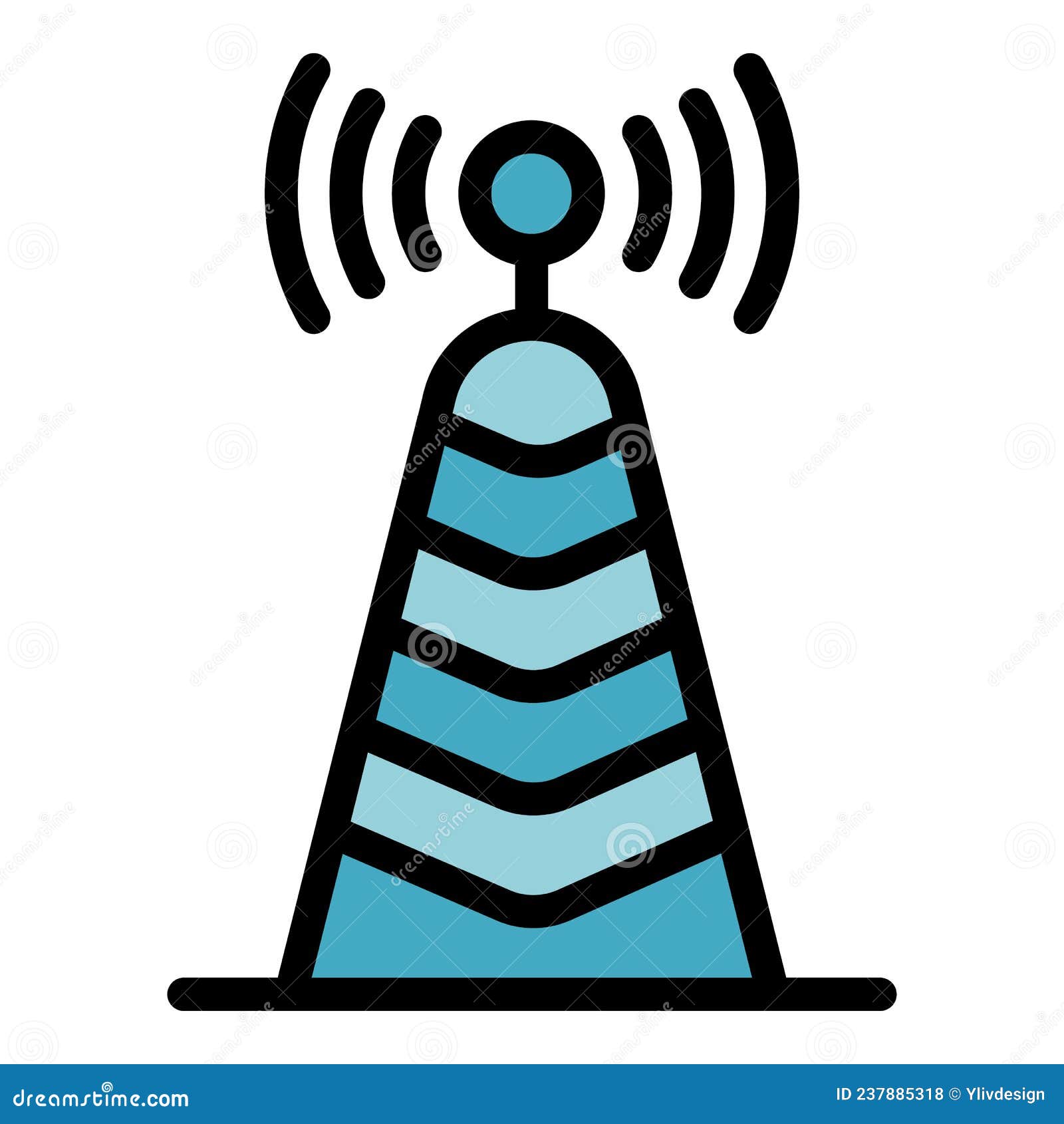 Access Point Icon Color Outline Vector Stock Vector - Illustration of ...