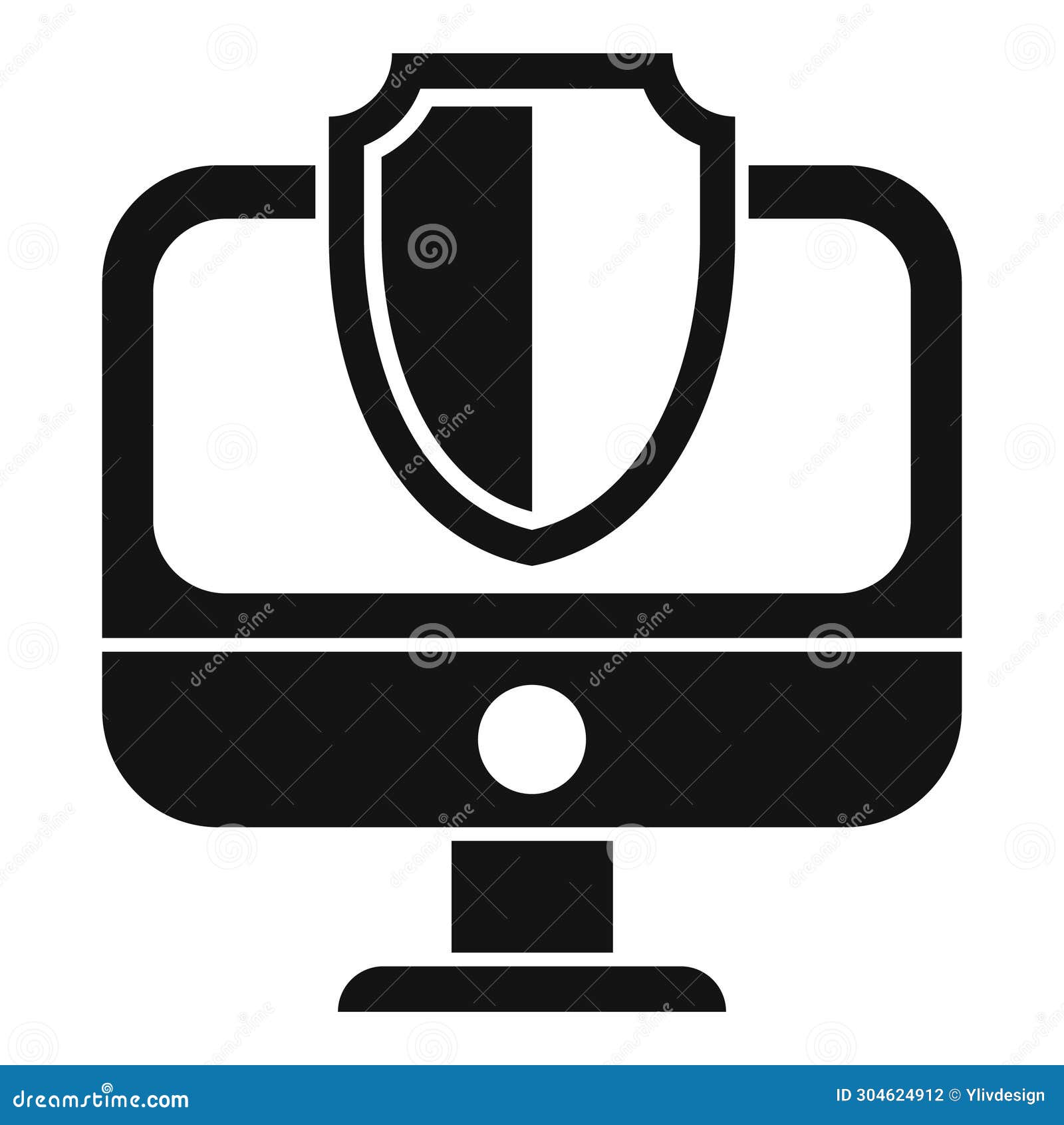 Access Process Pc Icon Simple Vector. Monitor Data Stock Illustration ...