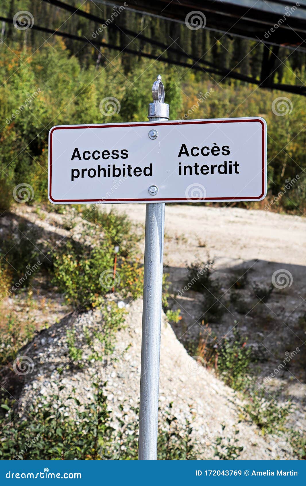 Access Prohibited Sign Or Symbol On Sand Hills Dunes, Stop, No Entry ...