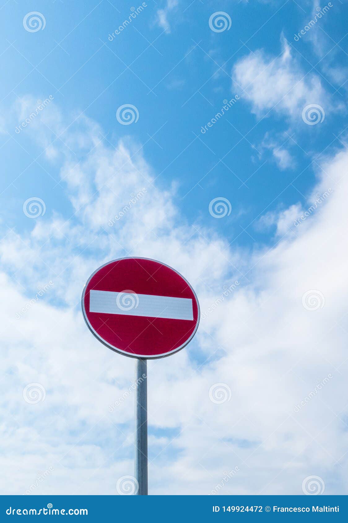Access Prohibition Road Sign Stock Photo - Image of road, warning ...