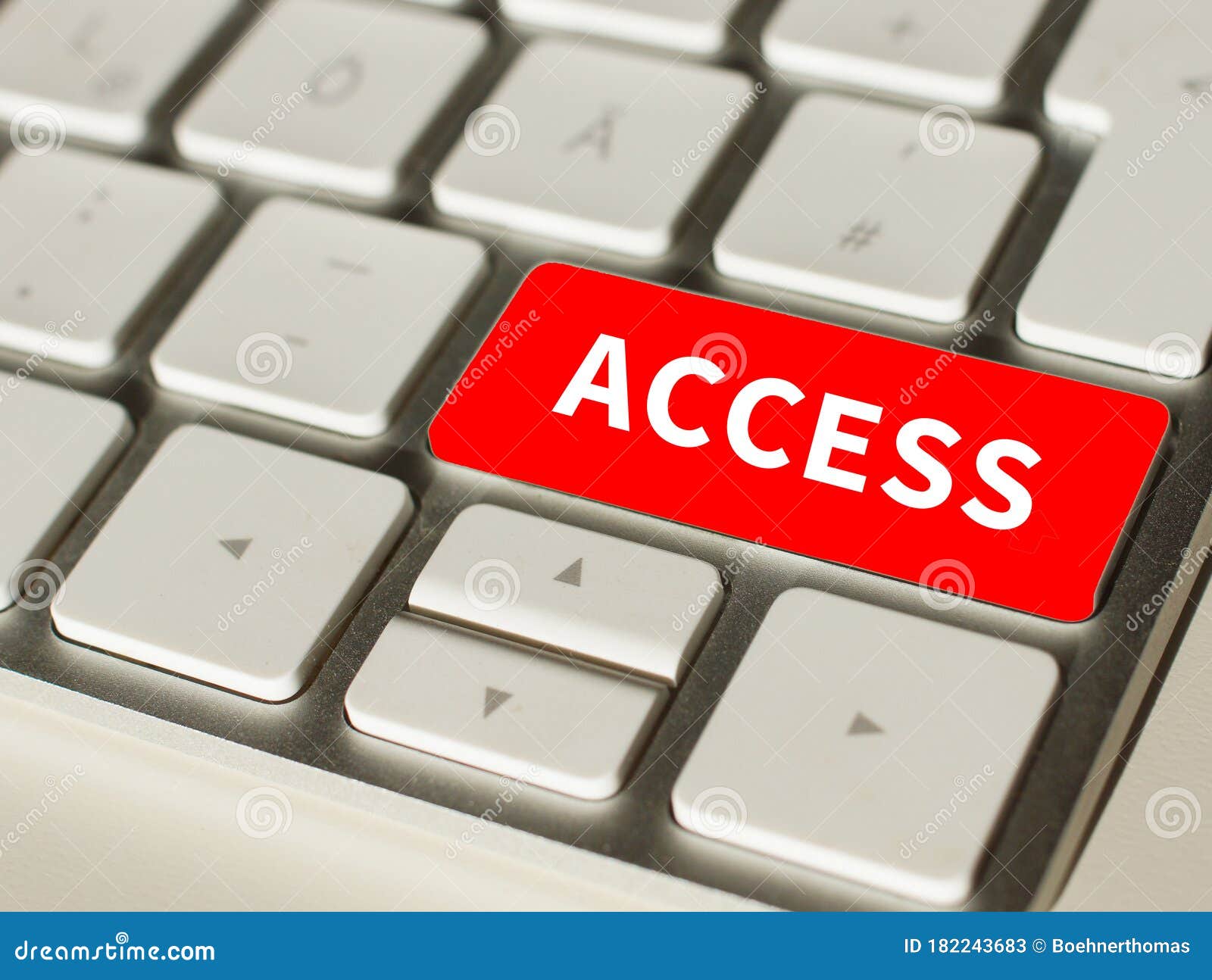 Access on Red Button of a Keyboard Stock Image - Image of download ...