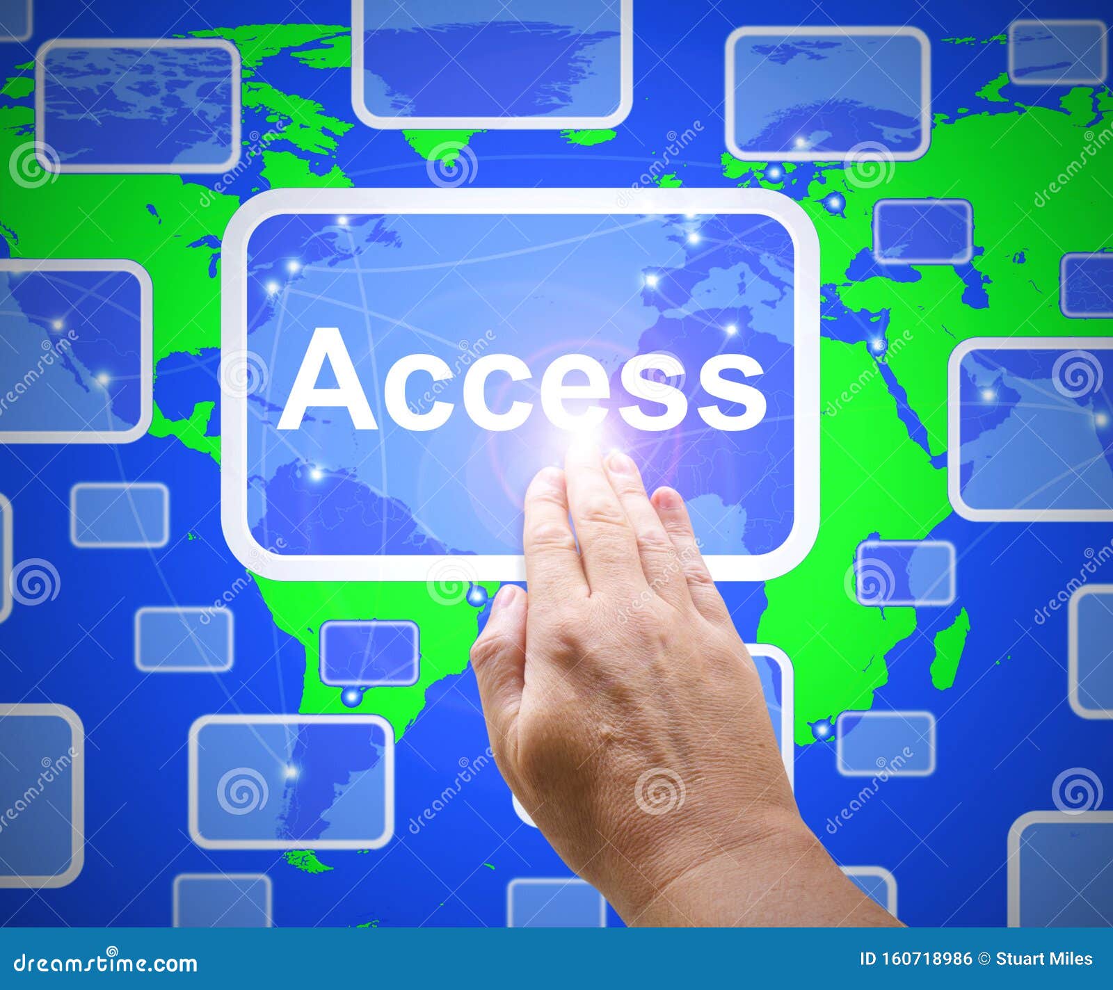 Access Security Icon Means Control of Admission To a Website or System ...