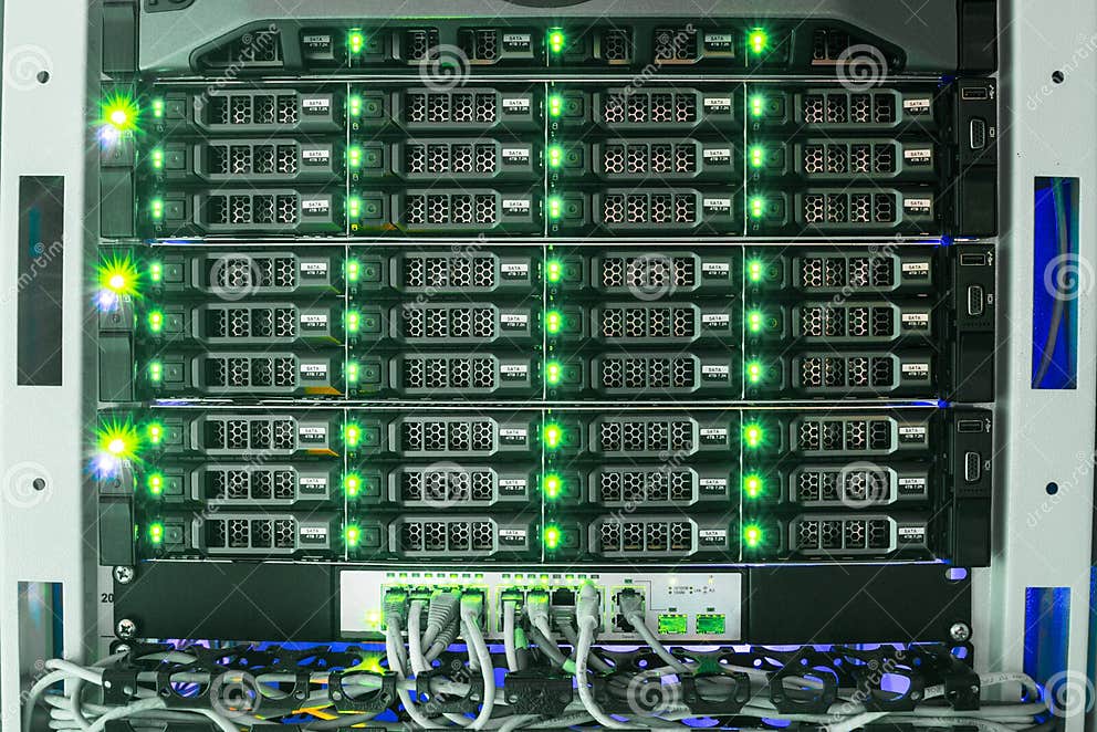 Access Servers Installed in the Server Room and Connected To the Switch ...