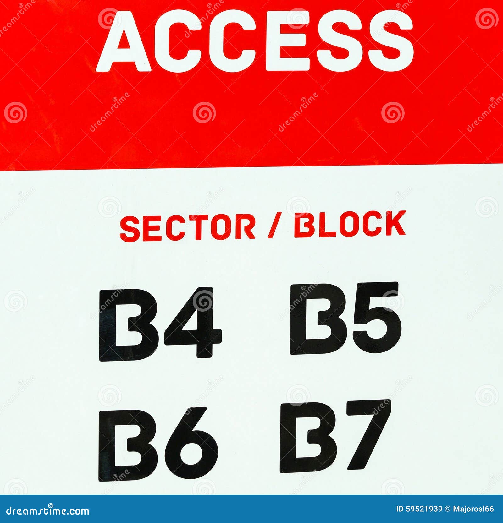 Access Sign at the Entrance of the Stadium Stock Image - Image of ...