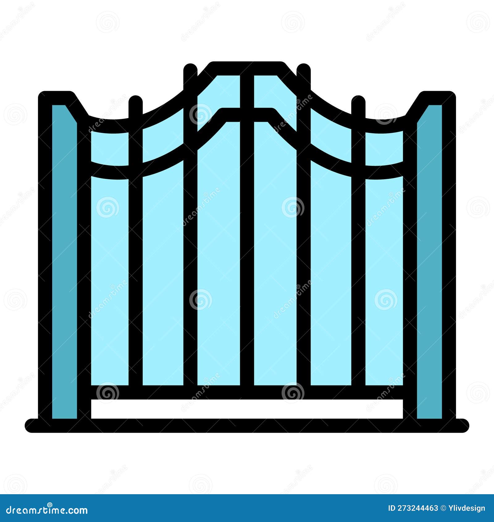 Access Smart Gate Icon Vector Flat Stock Illustration - Illustration of ...