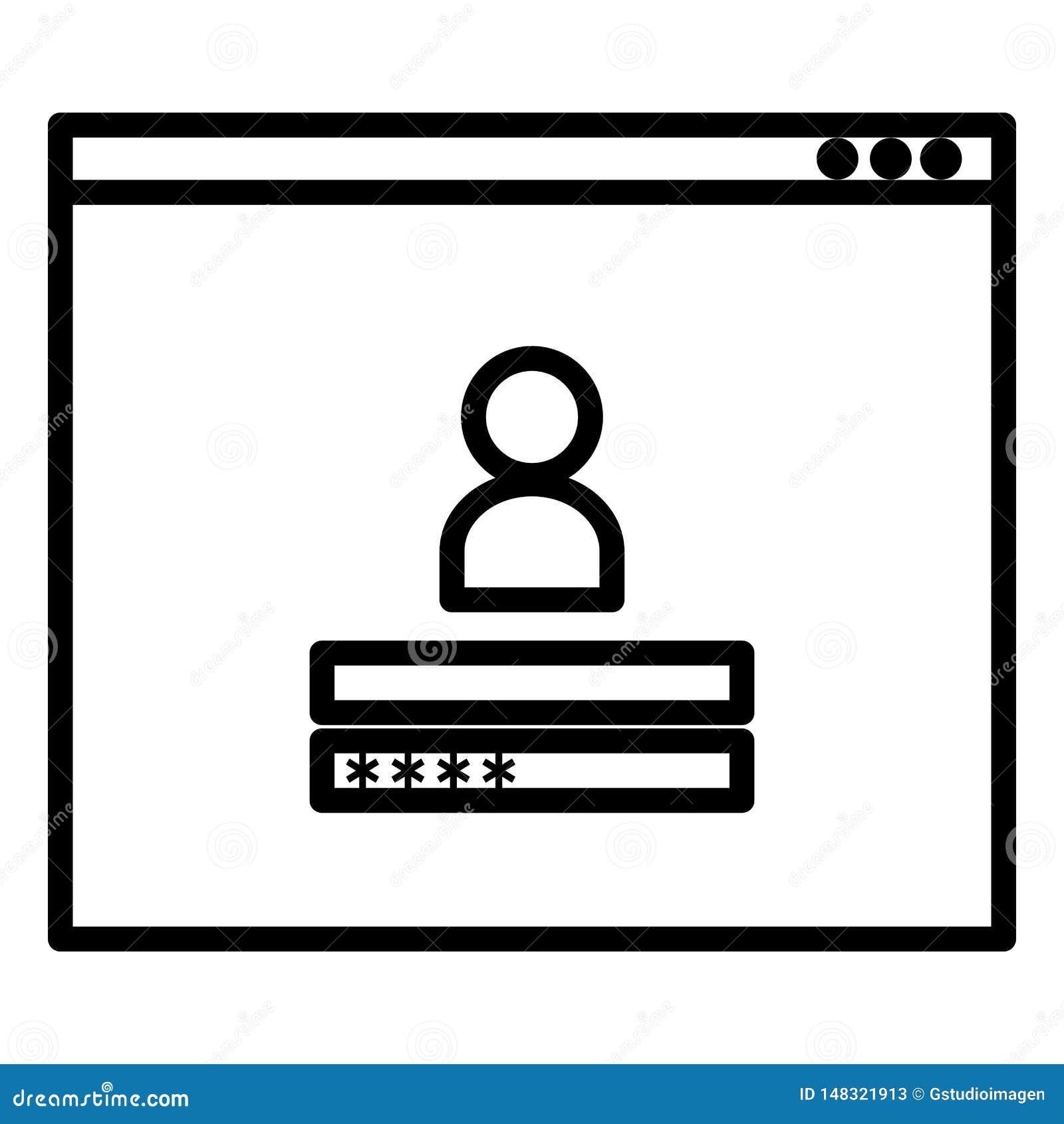 Access template login icon stock illustration. Illustration of lock ...