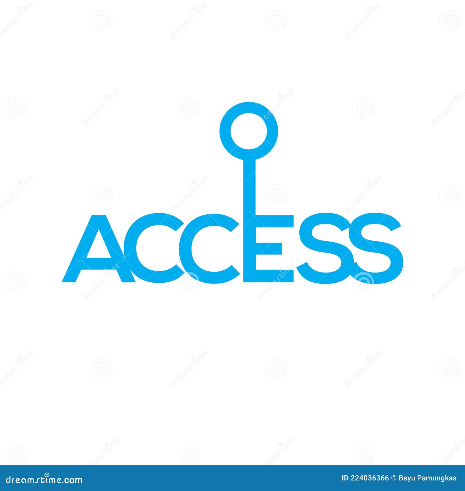 Access Text Logo with Key Vector Template. Key Access Logo Text Element ...